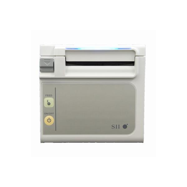 RP-E11は、前面排紙モデルで、1辺が129mmのキューブ形状で業界最小サイズを実現しました。また、用紙カバーやスイッチ類は排紙口と同じ面に配置されており、設置スペースを有効に活用できます。※ボディカラー、インターフェイスご選択下さい。