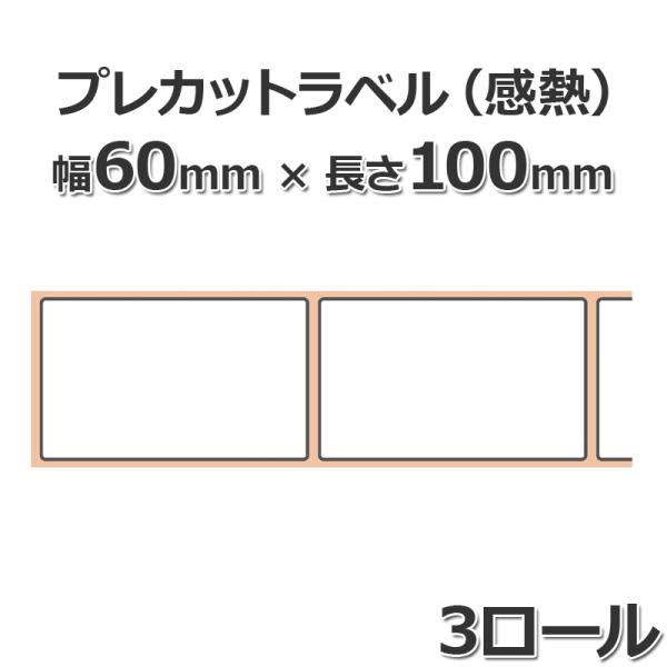 【ブラザー正規代理店】RD-U16J1 プレカット紙ラベル（感熱）幅60mm×長さ100mm 3巻｜TD-4550DNWB/TD-4510D/TD-4420DN/TD-2350D/TD-2320D/TD-2135Nシリーズ用