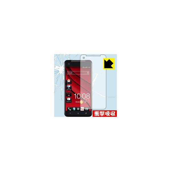 【衝撃吸収タイプ(光沢)】液晶保護フィルム(保護シート)※対応機種：au HTC J butterfly HTL21【ポスト投函発送の場合のみ送料無料(代金引換は送料無料になりません)】