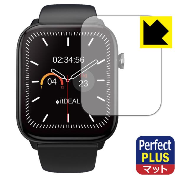 【アンチグレアタイプ(非光沢)】保護フィルム(保護シート)※対応機種 : itDEAL スマートウォッチ M18専用の商品です。※製品内容 : 画面用フィルム1枚・クリーニングワイプ1個
