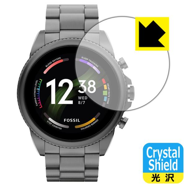 【光沢タイプ】保護フィルム(保護シート)※対応機種 : FOSSIL GEN 6 SMARTWATCH 【ケースサイズ 44mm用】 (FTW4059 / FTW4060 / FTW4061 / FTW4062 / FTW4063 / FT...