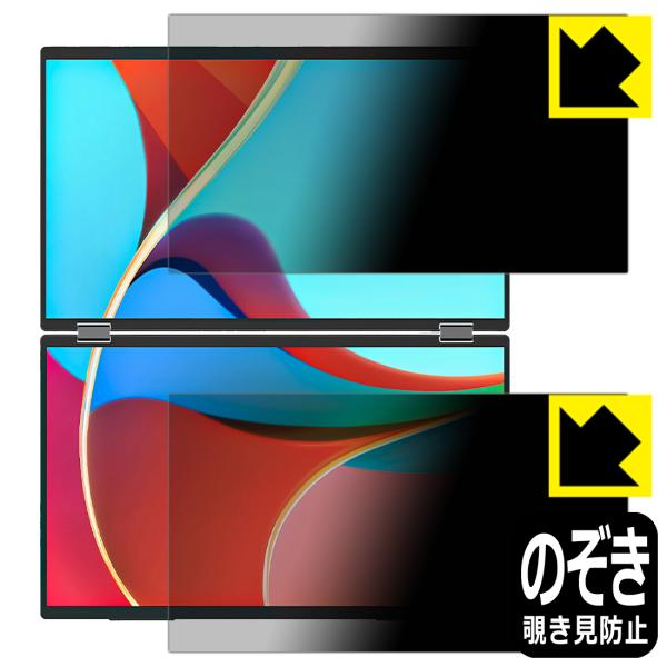 【のぞき見防止タイプ】保護フィルム(保護シート)※対応機種 : InnoView 18.5インチ デュアルモバイルモニター INVPM509-02B専用の商品です。※製品内容 : 上画面用フィルム1枚・下画面用フィルム1枚・クリーニングワイプ1個