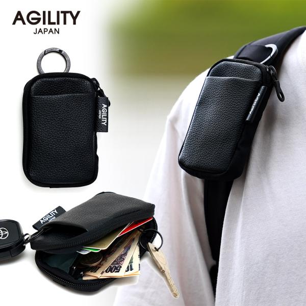 ■素材：牛革■サイズ：W7×H11×D1.5(cm)■重量：約50gキーケース＋ミニ財布の機能を持ち合わせた、手ぶらスタイルにぴったりな休日アウトドア財布です。 外ポケットにはキーリング付きの紐がついており、車のスマートキーなどの鍵を取り付...