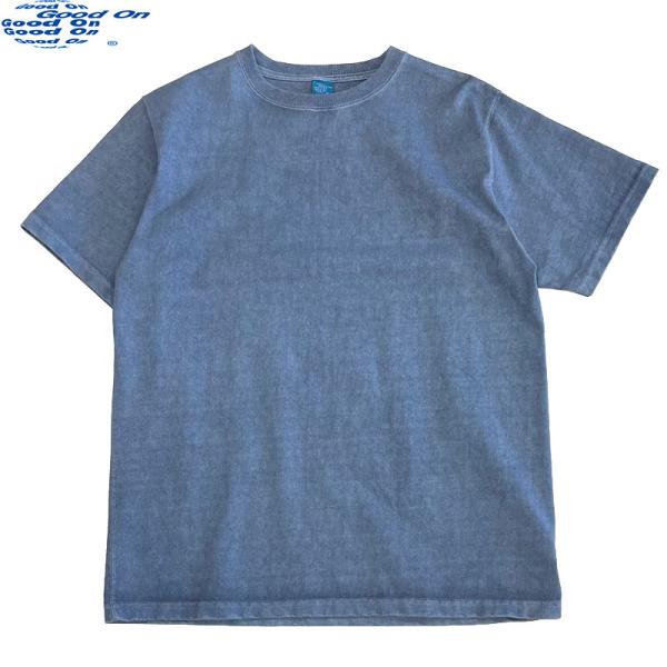 グッドオン（GOOD ON）無骨で重量感のある9オンスヘビージャージーを使用したシンプルなクルーネックTシャツ。定番商品ヘビーラグランポケットTシャツにも使用している存在感ある厚手の生地は、ベーシックなＴシャツ生地（5.5オンス）より更に重...