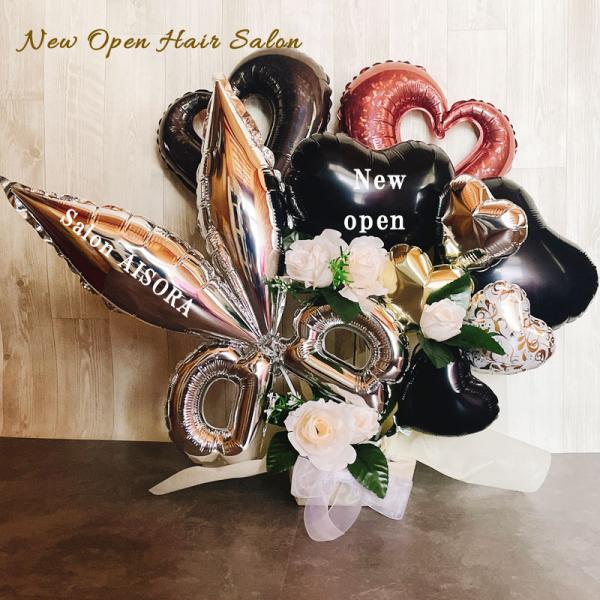 ■用途：床屋・理容室・美容室・開店祝い・オープン・開院・開業・リニューアルオープン 移転・バルーン電報<br> ●商品内容<br>バルーン12個付（空気タイプ）<br>アーティシャルフラワー<br&...