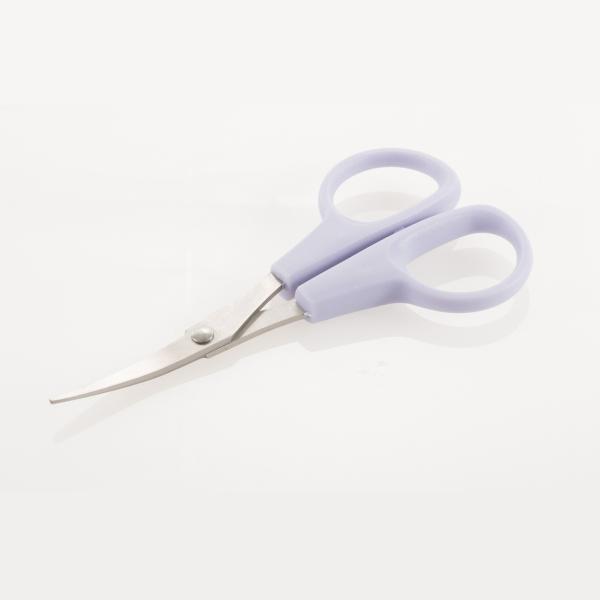 １2cmの曲線ハサミ。 刃先の長さ3.8cm  ソフトカバー付です。刃先が曲線のため面板の円を容易に切ることができます。