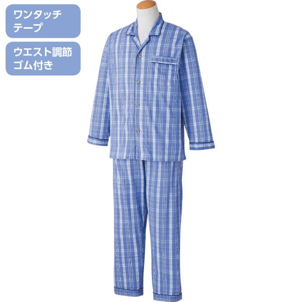 ワンタッチテープで着脱スムーズ。【ワンタッチテープ】着替えや検温時の開閉が簡単。飾りボタン付です。【ウエスト調整ゴム付き】ゴムの入替が不要です。肌触りの良いスムース素材です。◎柄は若干変更になる場合もございます。●素材 ：ポリエステル65％...