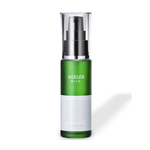 AGELEB  BLG Rich 30ml　ベレガ化粧品AGELEBシリーズから、ヒト幹細胞培養液エキス配合美容液成分：水/ヒト脂肪細胞順化培養液エキス/アセチルデカペプチド-3/ヒアルロン酸Na/加水分解水添デンプン/ポリソルベート80/...