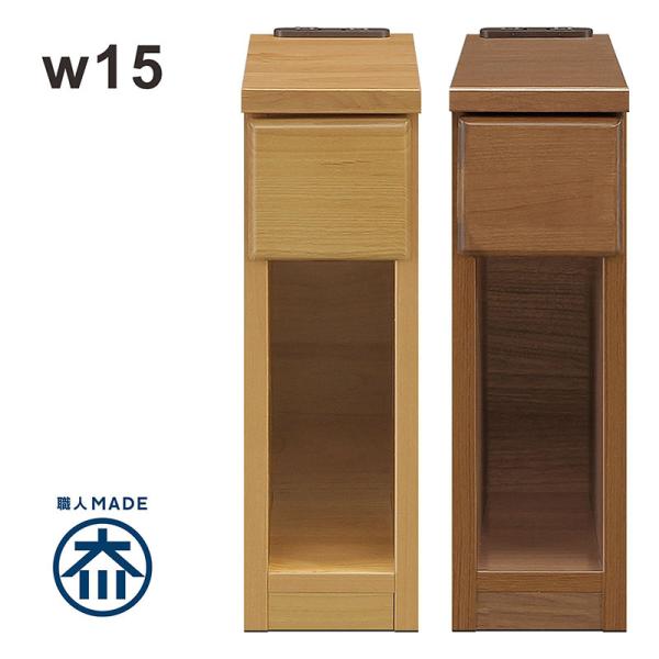 ベッドやソファーの横にぴったりなナイトテーブル。天板にはスマホやランプの電源に便利なコンセントを付いてます。送料無料（但し、北海道・東北地方・沖縄・離島は除く）東北地方：￥2,000　北海道：￥3,000 ＊送料はご注文後に当店にて加算し訂...