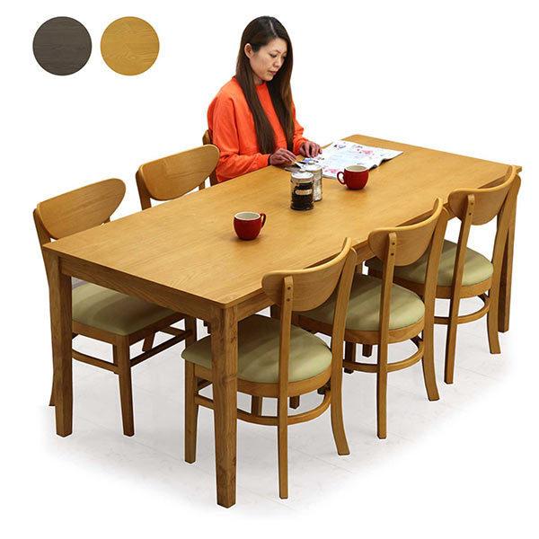 幅180cmの北欧ダイニングセット シンプルでおしゃれな6人掛け食卓■只今、入荷待ちです。ナチュラル:2026年1月中旬頃入荷予定送料無料（但し、北海道・東北地方・沖縄・離島は除く）東北地方：￥3,000　北海道：￥4,000 ＊送料はご注...