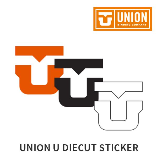 UNION U DIECUT 6.5inch ユニオン ダイカットロゴ スノーボード ユニオン ステッカー ブラック ホワイト オレンジ 日本正規品 2021-22 2022サイズ: 約16.5cmカラー:ブラック・ホワイト・オレンジ（3色）