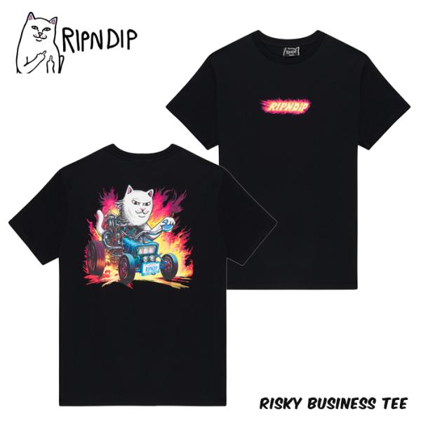 RIPNDIP RISKY BUSINESS TEE リップンディップ リスキー ビジネス Tシャツ Black ブラック 黒 半袖 Short sleeve T-shirts 2024 Summer