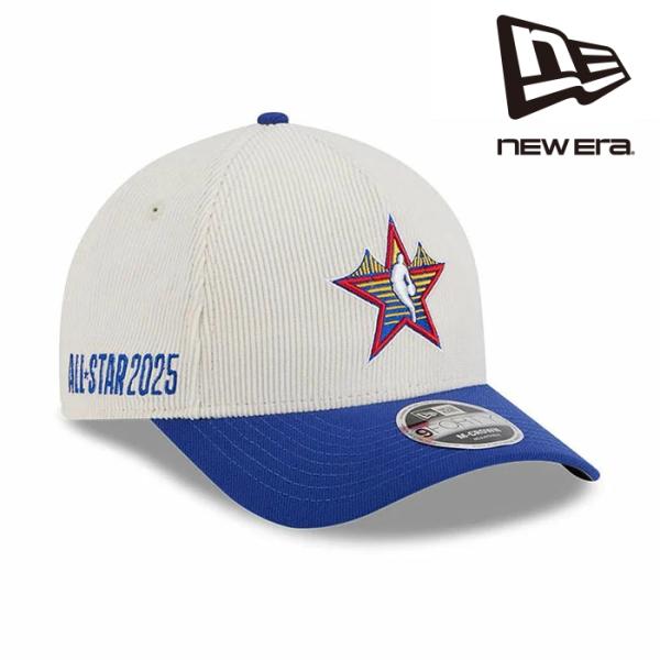 日本正規品 ニューエラ NEW ERA 9FORTY M-Crown A-Frame 2025 NBA ALL STAR GAME コーデュロイ クロームホワイト ブルーバイザー 56.8-60.6cm 14467967 キャップ 帽子