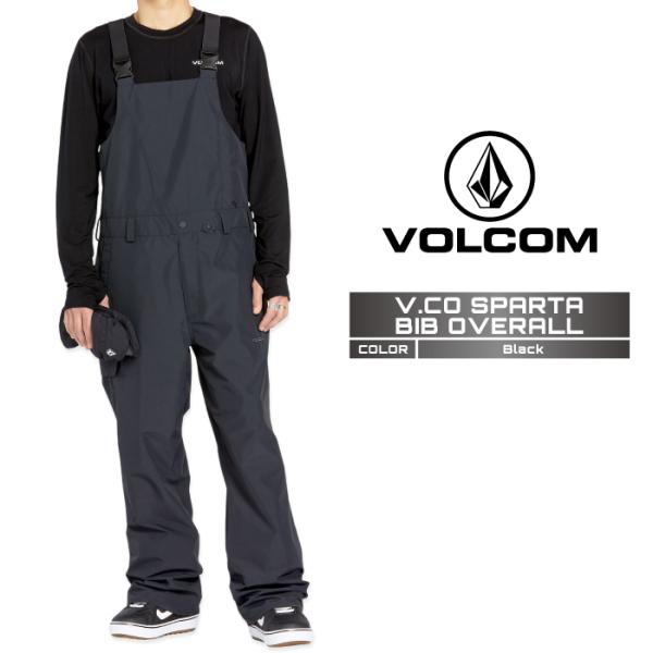 2024-25 VOLCOM V.CO SPARTA BIB OVERALL Black ボルコム スノーボード ウェアー ビブパンツ メンズ 日本正規品
