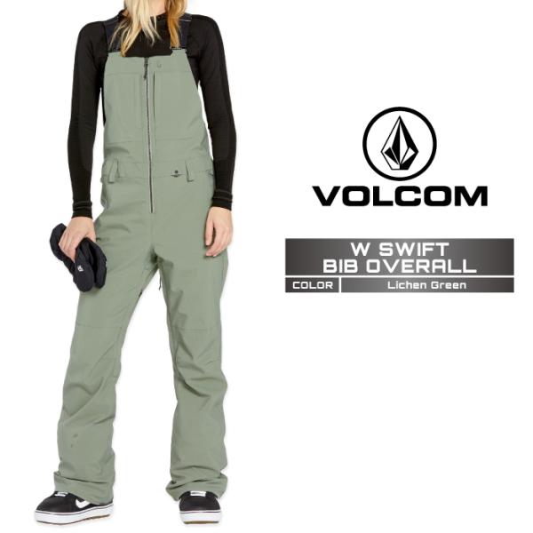 2024-25 VOLCOM SWIFT BIB OVERALL Lichen Green ボルコム スノーボード ウェアー ビブパンツ レディース 日本正規品