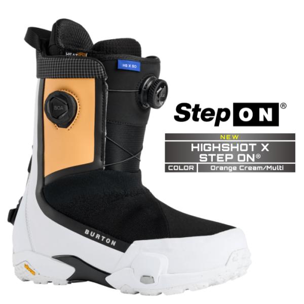 2025-26 BURTON MEN'S HIGHSHOT X STEP ON Orange Cream Multi バートン ハイショット エックス ステップオン スノーボード ブーツ メンズ 日本正規品 25-26