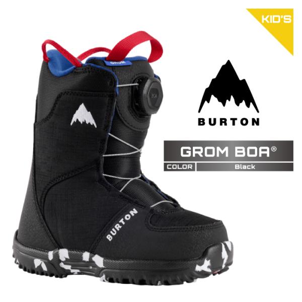 2025-26 BURTON KIDS' GROM BOA Black バートン グロム ボア スノーボード ブーツ キッズ ユース こども 日本正規品 25-26
