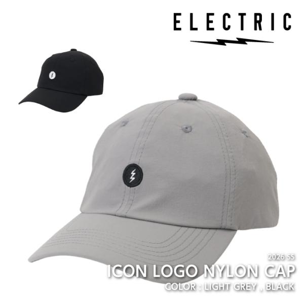 ELECTRIC ICON LOGO NYLON CAP Black / Light Grey エレクトリック キャップ アイコン ロゴ ナイロン 2026SS 日本正規品