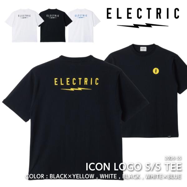 ELECTRIC ICON LOGO S/S TEE Black / Black Yellow / White / White Blue エレクトリック Tシャツ アイコン ロゴ 2026SS 日本正規品