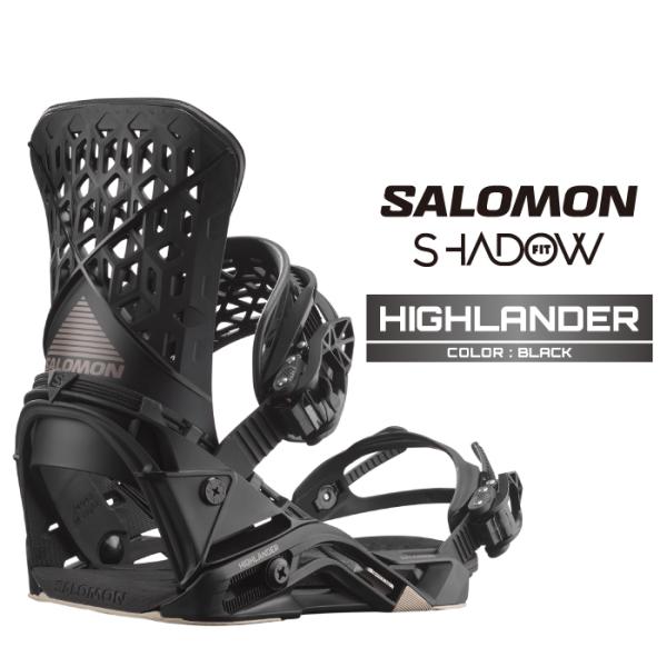 2025-26 SALOMON HIGHLANDER Black サロモン ハイランダー スノーボード ビンディング バインディング メンズ レディース 日本正規品 25-26