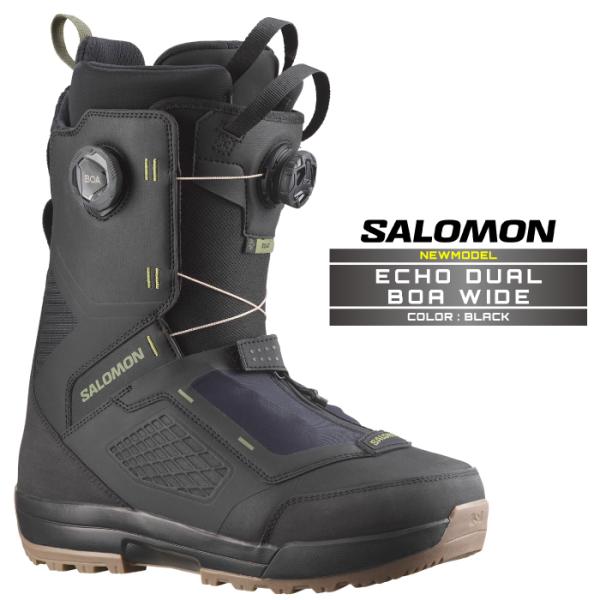 2025-26 SALOMON ECHO DUAL BOA WIDE Black サロモン エコー スノーボード ブーツ メンズ 日本正規品 25-26