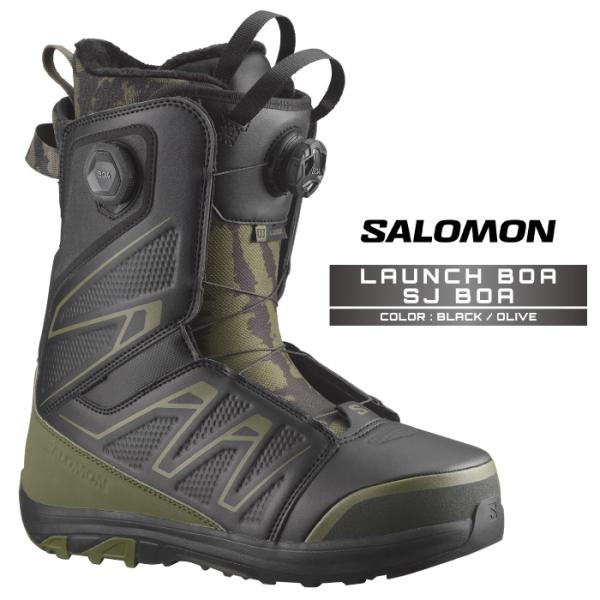 2025-26 SALOMON LAUNCH BOA SJ BOA Black Olive サロモン ローンチ スノーボード ブーツ メンズ 日本正規品 25-26