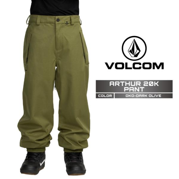 2025-26 VOLCOM ARTHUR 20K PANT Dark Olive ボルコム スノーボード ウェア パンツ メンズ 25-26 日本正規品