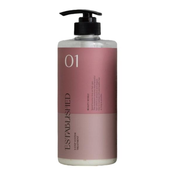 ご自宅で手軽にサロン帰りの髪の状態を長持ちさせる3STEPのシステムトリートメント『ESTABLISHED』から業務用が新登場。 こちらは空容器のみとなります。