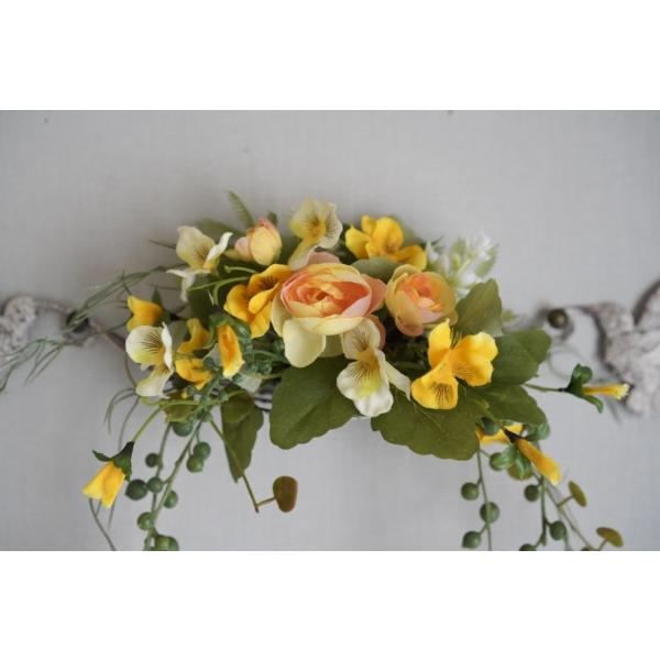 キーワード：壁飾り ギフト プレゼント ナチュラル  アーティフィシャルフラワー  パリスタイルフラワーアーティフィシャルフラワーの壁飾り　 壁に飾ったり、棚に置いて飾ったりと使えます。ご自宅用に、母の日ギフト、お誕生日、お祝い、ウエディン...