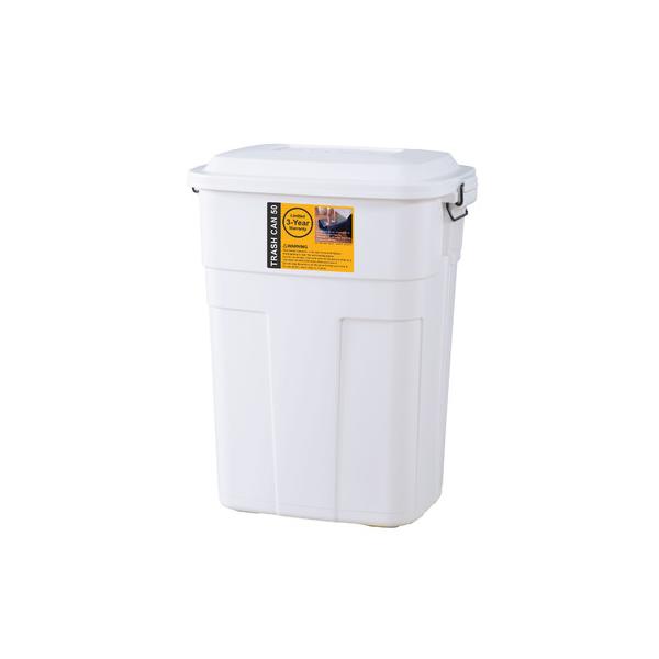 メーカー直送となります。北海道・沖縄・離島は、配送不可となります。ご家庭のガレージやエクステリアに馴染みやすいカラーのスクエア型ゴミ箱。大容量の50Lなので、ペットボトルや不燃ごみなどの場所をとるゴミのストックにも。■仕様W45.5×D32...