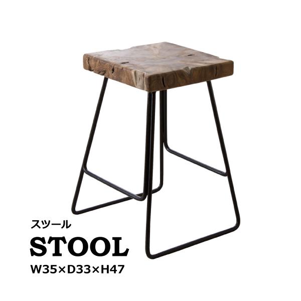 黒いフレームにデザイン性を持たせ、味わい深いチークの無垢材と組み合わせたスツール＆サイドテーブル。チーク材そのものの形や質感を最大限に活かし、ひとつとして同じものがない特別感が魅力です。◇仕様サイズ：W36×D36×H47（cm）材質：天然...