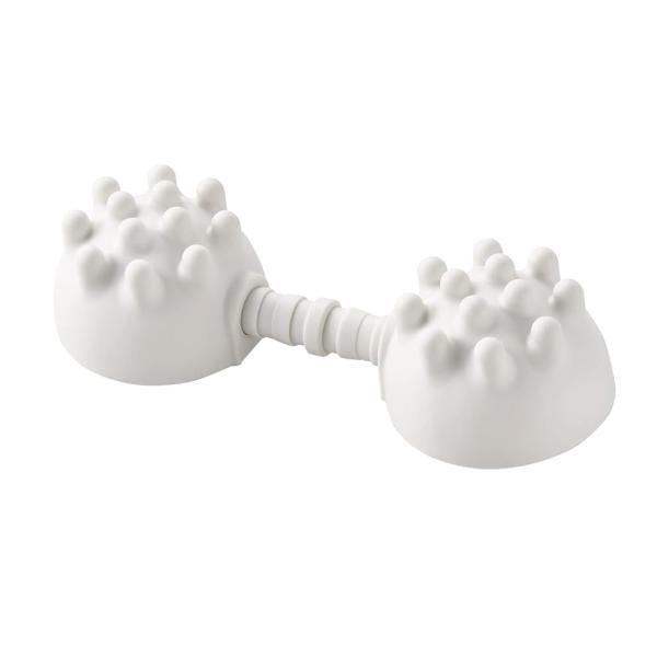 「商品情報」■ 材質:合成ゴム■ サイズ:本体サイズ:ストレッチボール/直径約60mm×高さ約45mm、全長/約123mm~203mm■ カラー:ライトグレー【 説明 】■ バスタイムがボディメイクの時間になる、トレーニング・ストレッチグッ...