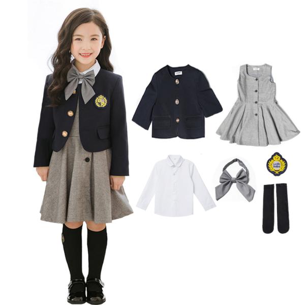 【検索キーワード】子供服 女の子 入学式 フォーマル ワンピース 卒園式 アンサンブルスーツ 小学校 卒業式 受験 七五三 面接 濃紺 冠婚葬祭 6点セット 110 120 130 140 150 160 スーツセット ジュニア キッズ 通...