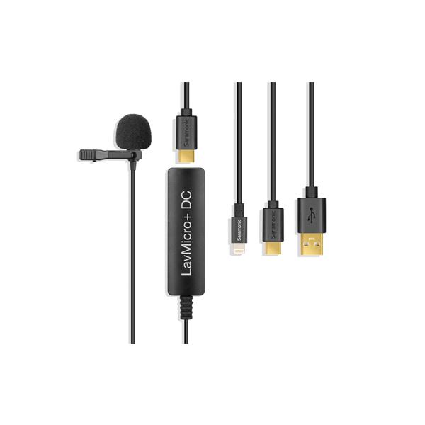 Saramonic LavMicro + DCは、iOSデバイス、Androidデバイス、MacまたはPCコンピューターで使用される3つの出力インターフェイスを備えたラバリエマイクです。ヘッドフォンモニタージャックを使用すると、再生オーディ...