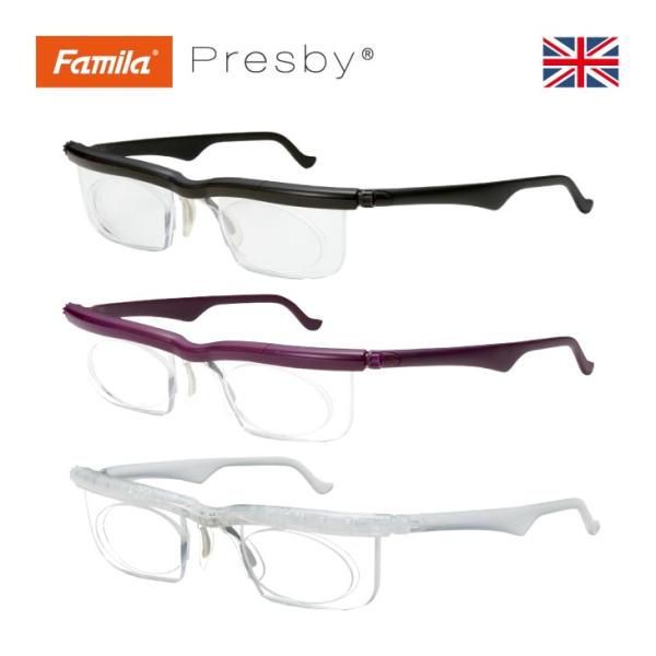 【今売れています テレビショッピング放送商品】老眼・近視・遠視がこれ1本で解決！ファミラ・度数が調節できるメガネのご紹介です。レンズ横のつまみを前方又は後方に回すことで、重なり合った2枚のレンズが少しずつスライドして無段階で度数を細かく調節...