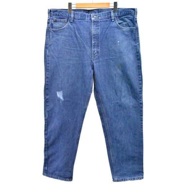 「Carhartt」デニムパンツ/ワークパンツです！こちらはFRシリーズ(Flame Resistant)となり、難燃性素材を使用した1枚です！こちらの商品は実際にアメリカの労働現場などで使用されていたアイテムです！デニムブルーベースにシン...