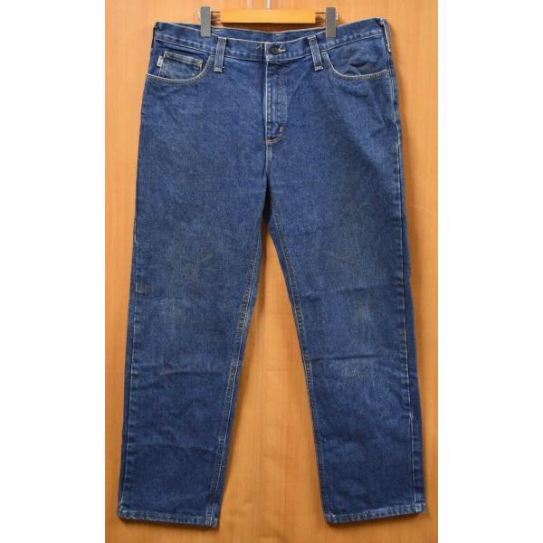 「Carhartt」5ポケットデニムパンツです！こちらはFRシリーズ(Flame Resistant)となり、難燃性素材を使用した1枚です！シンプルな5ポケットデザインなどがとても良い雰囲気ですので様々な場面で大活躍してくれます！本当にお勧...