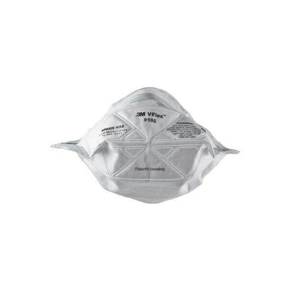 3M VFlex 防じんマスク 9105J-DS2 レギュラー粒子捕集性能95%以上＜商品詳細＞  ＜商品詳細＞ 商品名３Ｍ　Vフレックス? 使い捨て式防じんマスク 9105J-DS2　10枚入り規格国家検定合格品：区分DS2特徴 ・国家検...