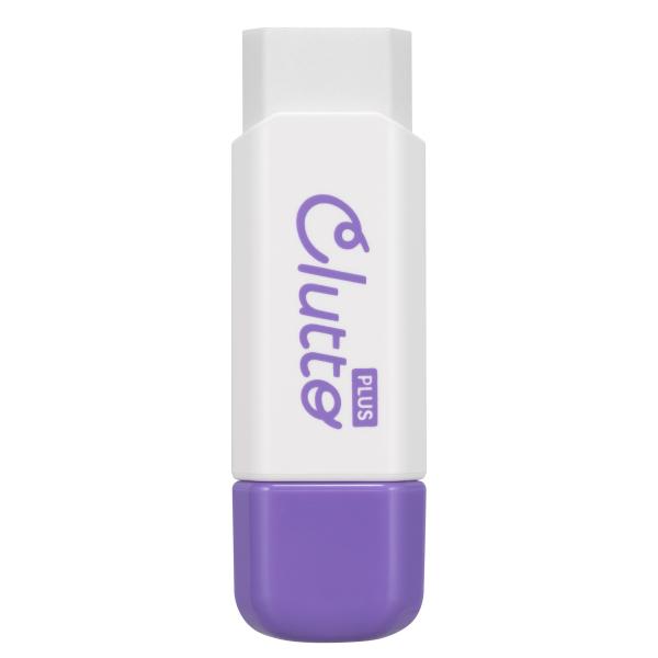 PLUS　cluttoプラスくるっと　ケース消しゴム数量限定　替え消しゴム付● 外形寸法：本体＝W21×D66×13mm　　　　　　 消しゴム＝W18×D36×H10mm●材質：本体＝87%再生樹脂　　　　　　（ケース・回転ツマミ＝100%...