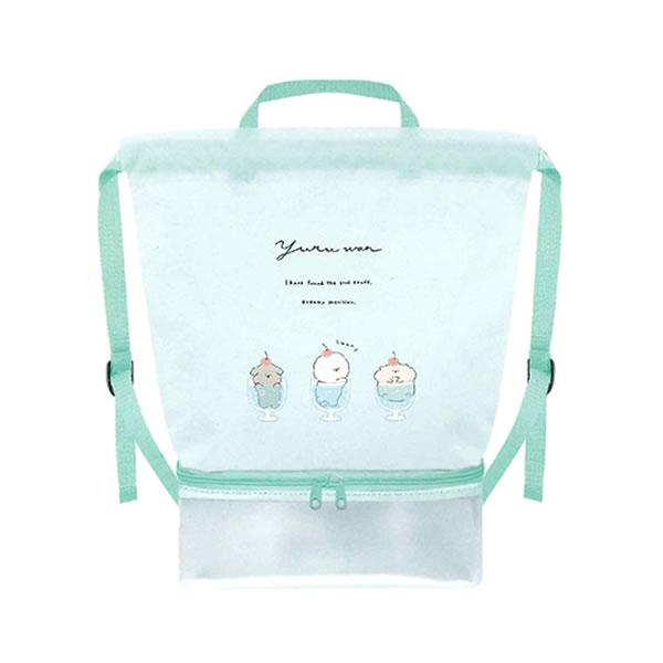 ●ビーチサンダルや小物を分けて入れられる便利な二層式。●下部分は中のものが見えにくい乳白PVCだから安心！●バッグの内側には内ポケット付き。●大好評のYURUWAN♪●夏にピッタリのブルー☆■サイズ　約H400×W420×D170mm■素材...