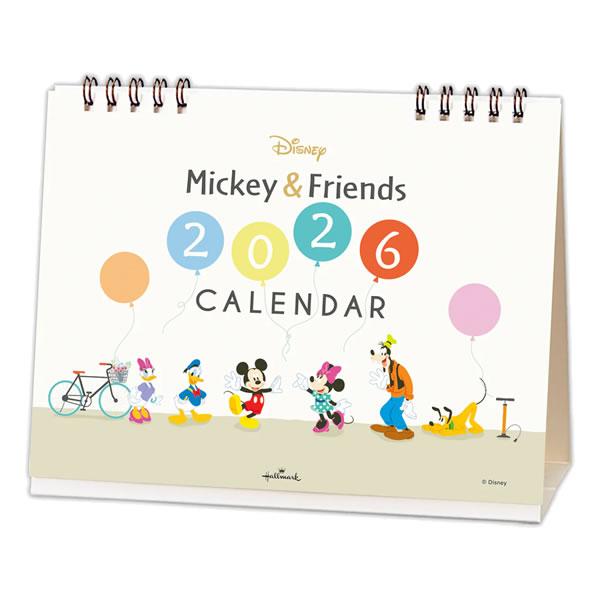 ミッキーたちと色とりどりの楽しい一年を！デスクで使いやすい省スペースな卓上カレンダー。季節にちなんだキャラクターのアートが毎月楽しめます。■本文サイズ：135×180mm■スタンドサイズ：145×180×80mm■表紙1枚　本文6枚（両面印...