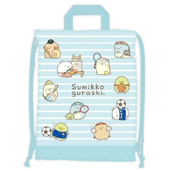●大人気「すみっコぐらし」のかわいいナップサックです。●通園・通学、習い事に便利♪●内側に机がけ用の紐付き！●油性ペンで名前が書けるアイロン装着のネームラベル入り！■サイズ：約H395×W310mm(持ち手含まず)■持ち手の長さ　約240m...