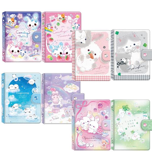 かわいいイラスト入りシールバインダー■はってはがせるシールシート10枚入り■キャンディツインズスター　01236　キャンディツインズ　01237　もふころりん　うさぎ　01238　もふころりん　にゃんこ　01239　エナガシロップ　0124...