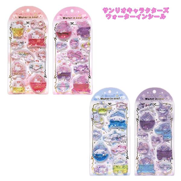 シールをかたむけると中のウォーターとスパンコールが動いてかわいい♪中のウォーターは透明+柄によって違う2色♪シールの天面と台紙はゴールド箔押しでとってもキレイ☆■パッケージサイズ：約H200×W90mm■素材：PVC・蒸留水・グリセリン・エ...