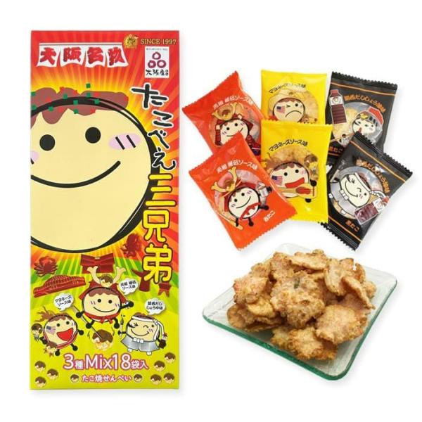 商品の説明1997年に 日本初のたこ焼せんべいとして登場し、 今も日本で一番売れている たこ焼せんべいとして知られる 大阪を代表する土産菓子です。 ぴちぴちの生たこに、 紅しょうが、削り節など 本物のたこ焼の素材をたっぷり使用した 元祖たこ...