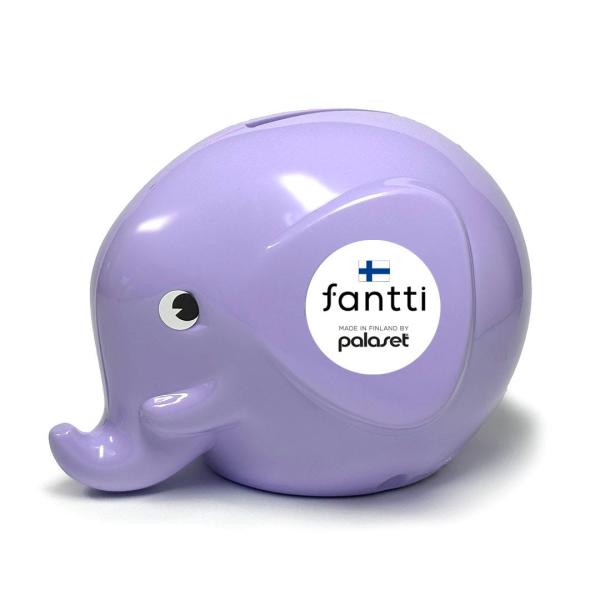 フィンランド発の鍵付き貯金箱、「Fantti（ファンティ） / エレファントバンク / ラベンダー」です。1970年代に銀行がノベルティとして配った貯金箱です。デザインをそのままに今でも製造され、長く愛され続けている北欧レトロな人気商品です...