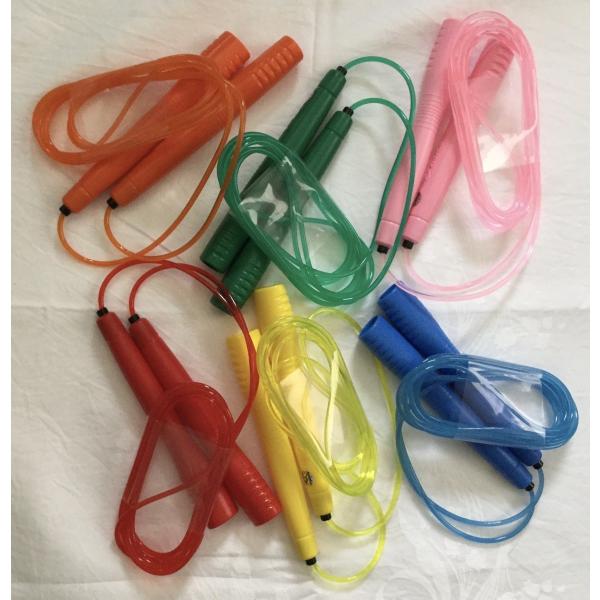 サイズ:  グリップ／長さ　16cm　　　　ロープ　／厚み　3.5mm　　　　　　　　　全長　2.7m素材　:  グリップ　:　オレフィン系樹脂　　　　ロープ　:  ポリウレタン