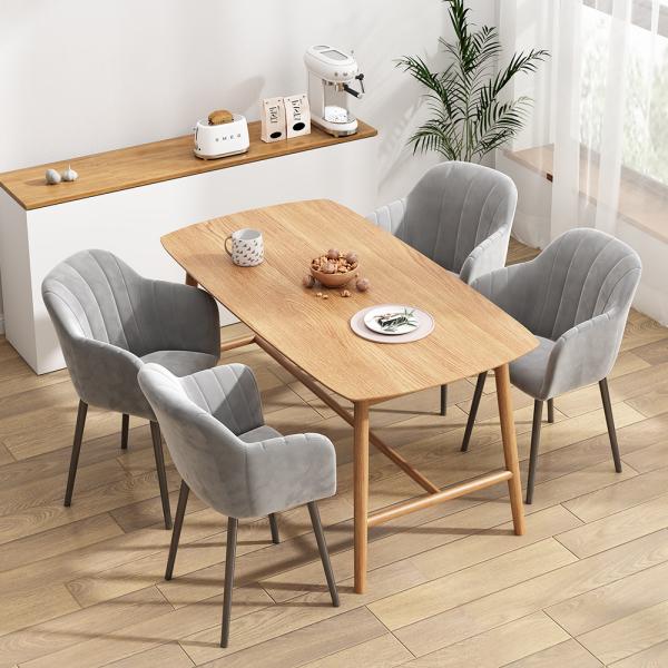 【商品仕様】(1)商品名：ダイニングチェア　(2)サイズ：図のように参考してください。　(3)座面の高さ：約46cm（クッション含まる）　(4)耐荷重：約100kg　(5)素材【張り地】：PUレザー、【クッション材】：ウレタンフォーム、【脚...