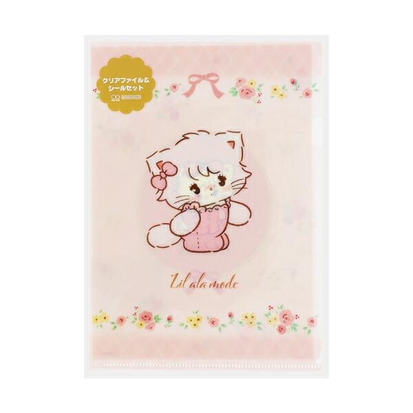 Lil ala modeからシールとファイルのお得セット☆mikkoのレトロを感じさせる世界観がとってもかわいい！ファイルはA5サイズとなっております。