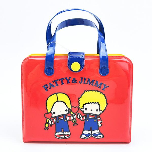 パティ＆ジミーのティッシュポーチです。レトロなミニバッグ風で可愛い♪レトロ可愛いカラーのシリーズ☆ポケットティッシュと一緒に小物も持ち歩けちゃいます♪とっても可愛いシリーズなのでぜひお気に入りのキャラクターを集めてみてください♪
